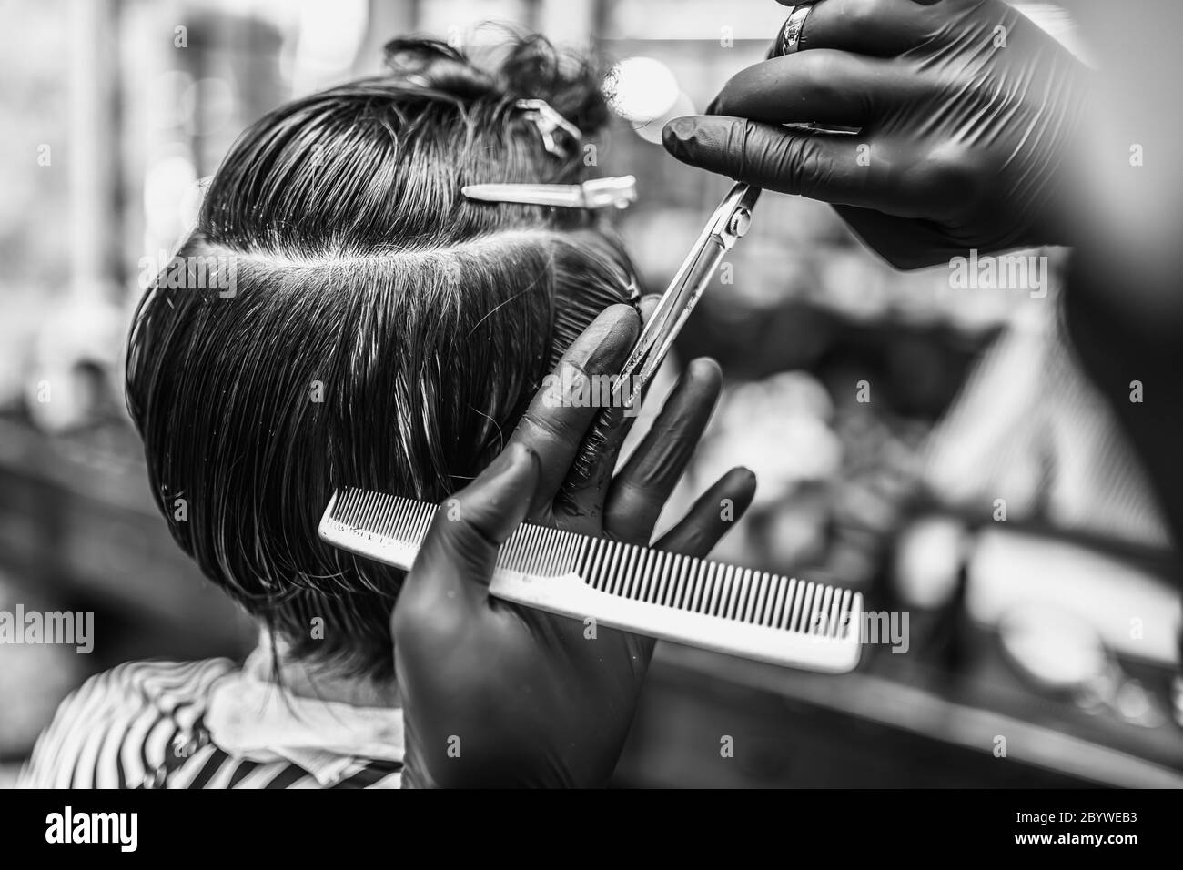 Hair Salon Black and White Stock Photos & Images - Alamy
