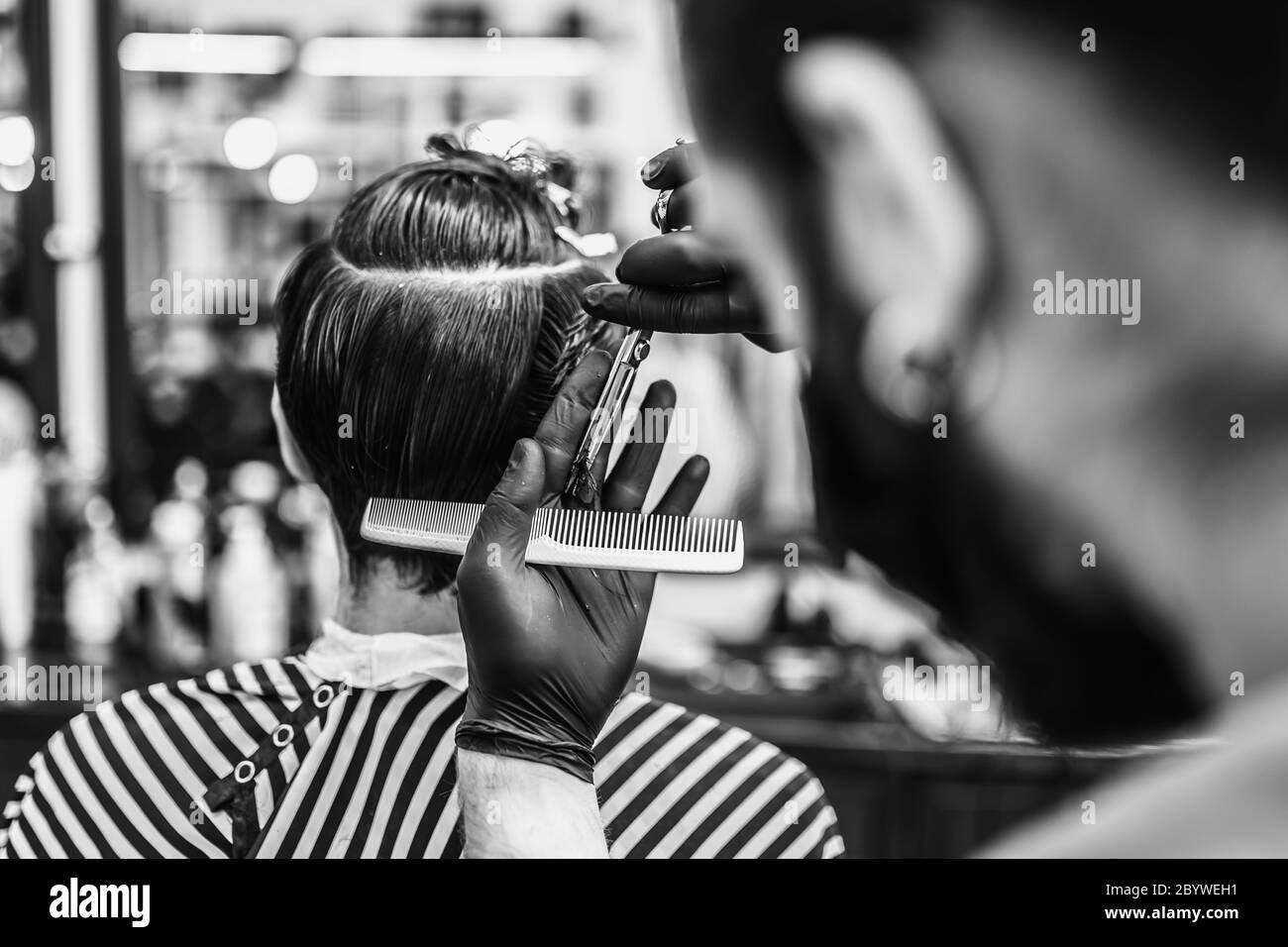 Hair Salon Black and White Stock Photos & Images - Alamy