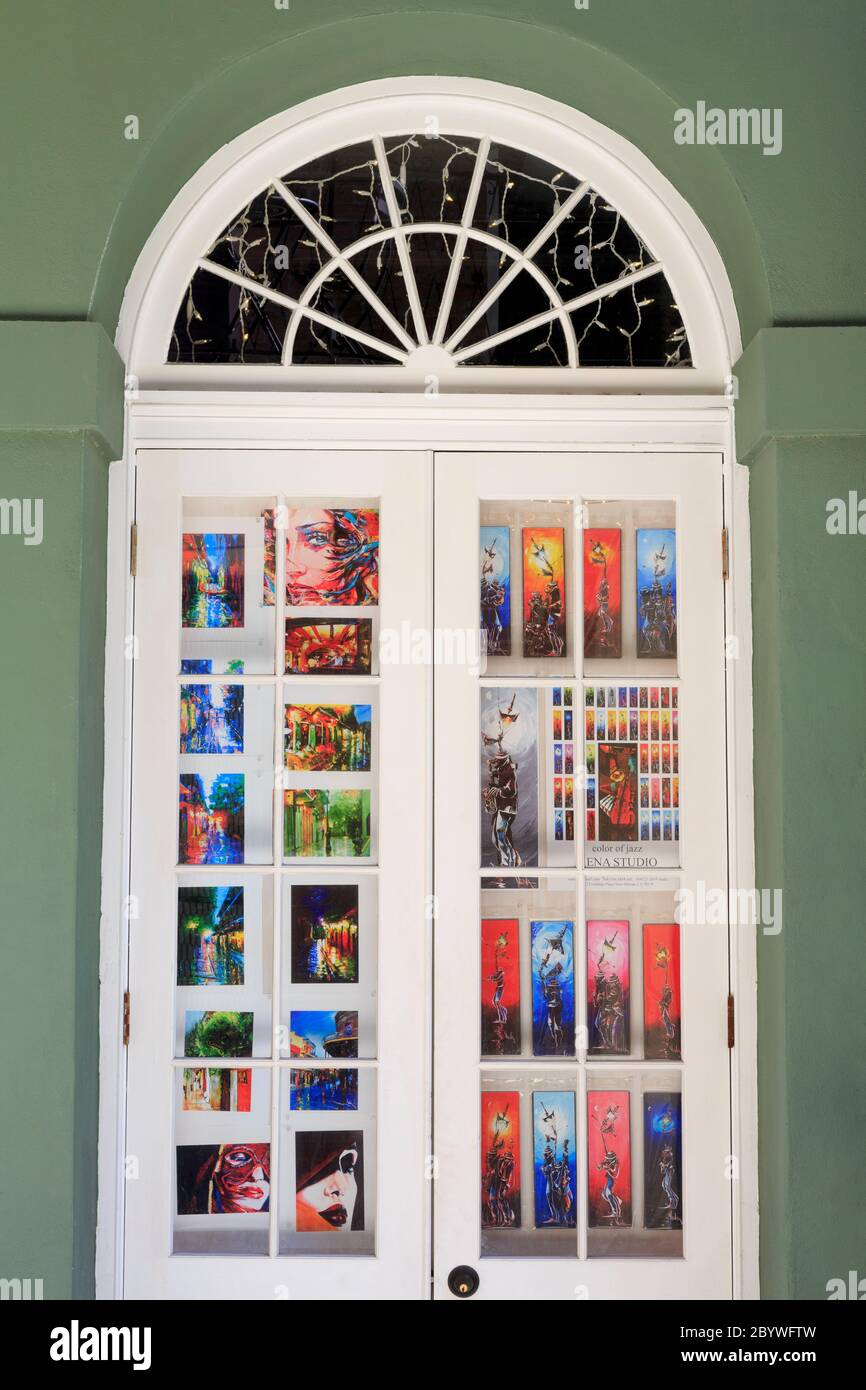 Door on Exchange Place, French Quarter, New Orleans, Louisiana, USA ...