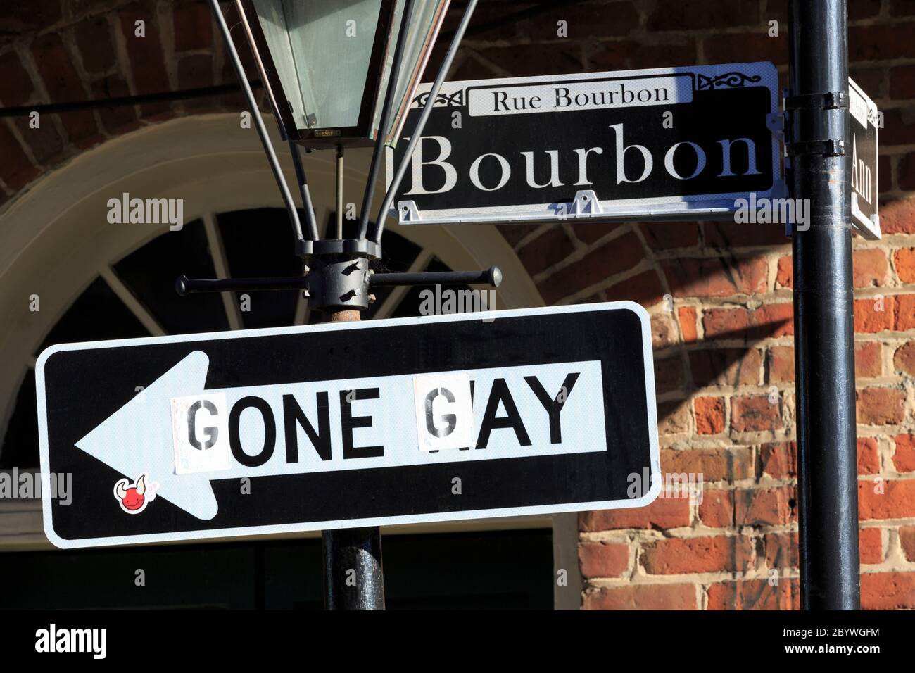 Signs on Bourbon Street, French Quarter, New Orleans, Louisiana, USA ...