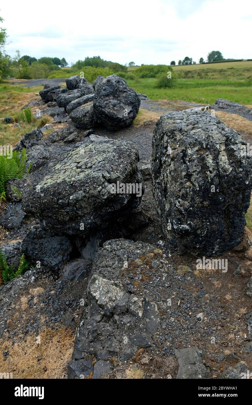Velvet Bottom, Charterhouse, Somerset,UK, showing lead slag and ...