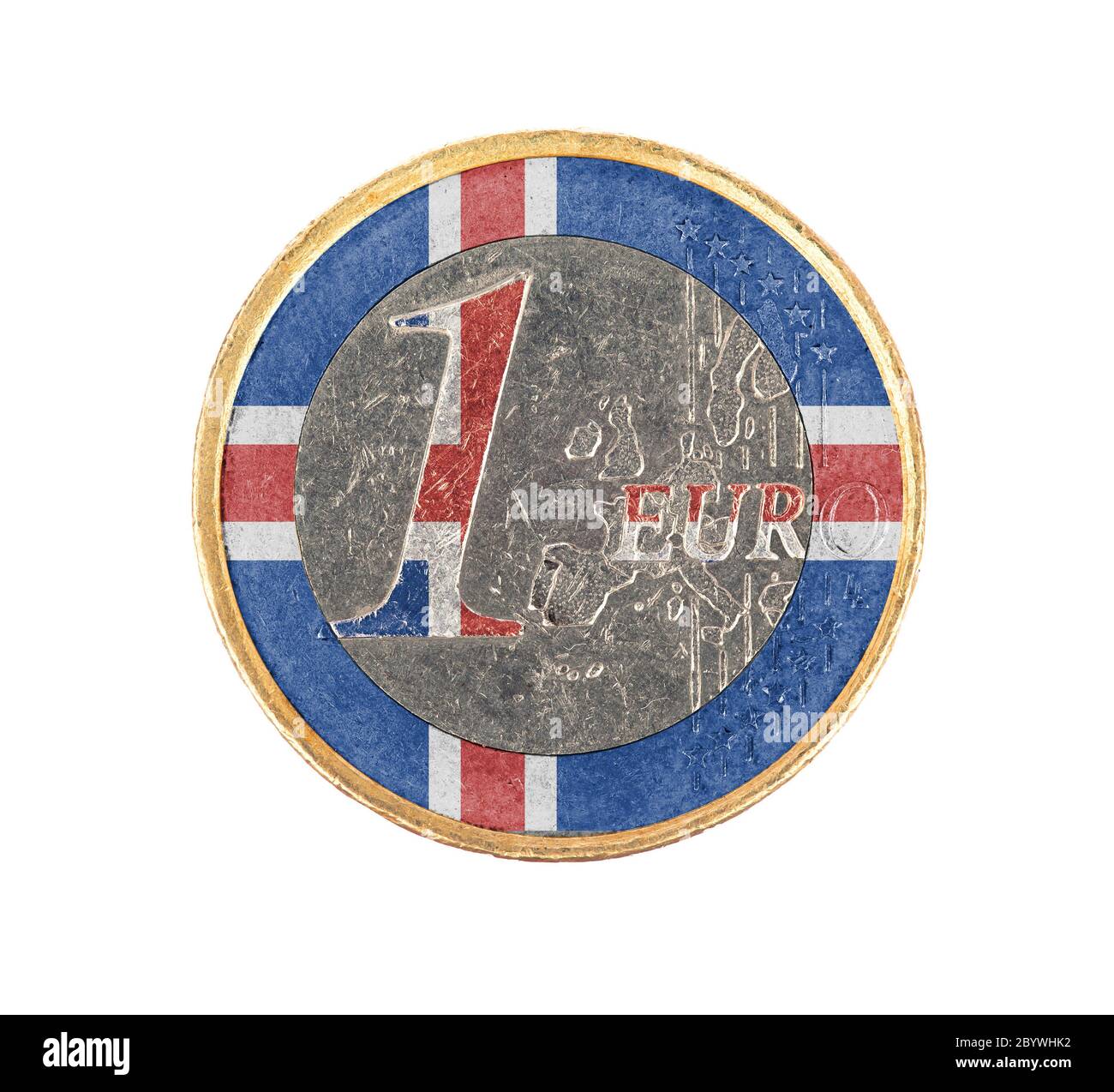 Euro coin, 1 euro Stock Photo - Alamy