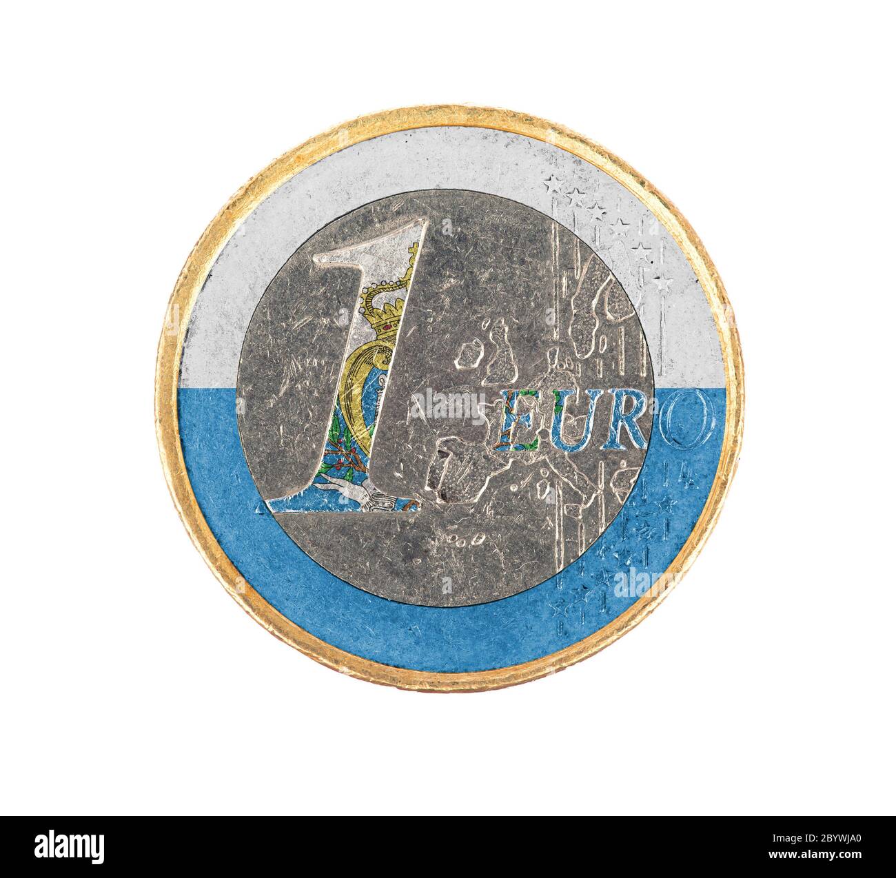 Euro coin, 1 euro Stock Photo - Alamy