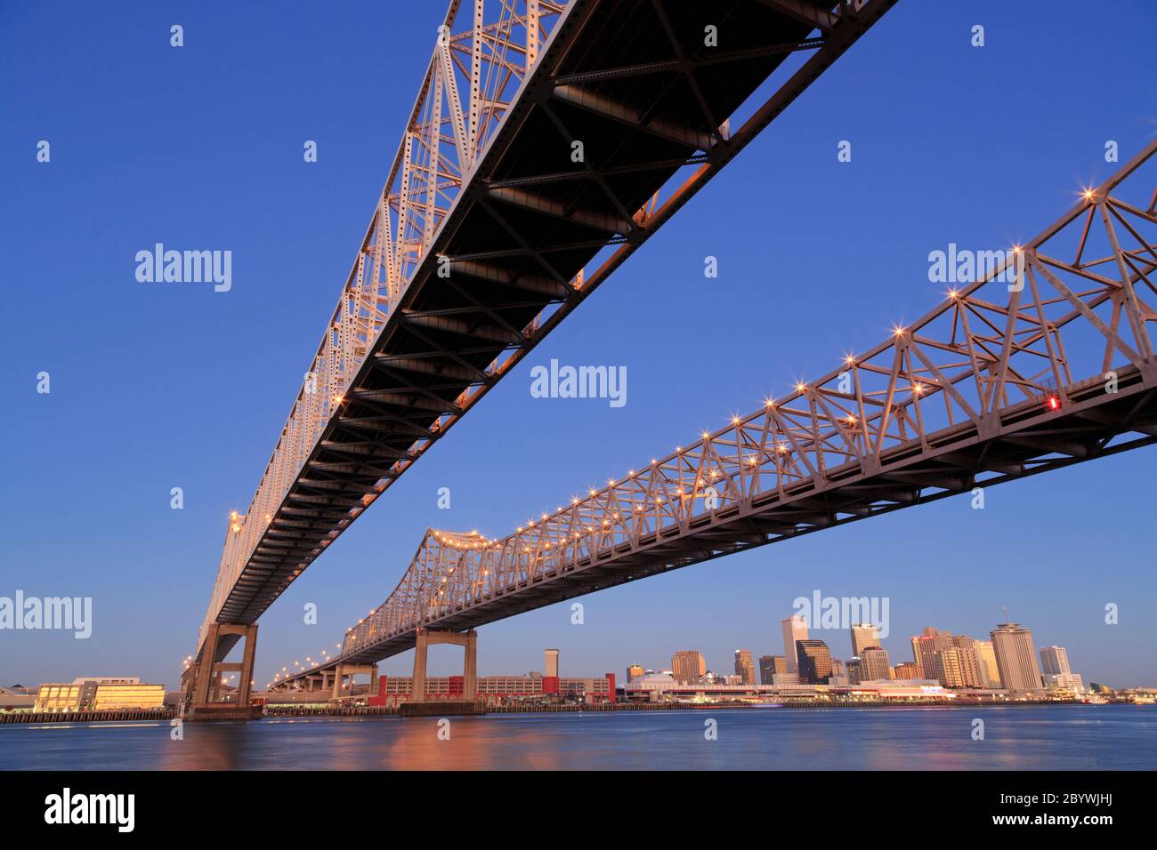 Crescent City Connection Bridge, New Orleans, Louisiana, USA Stock ...