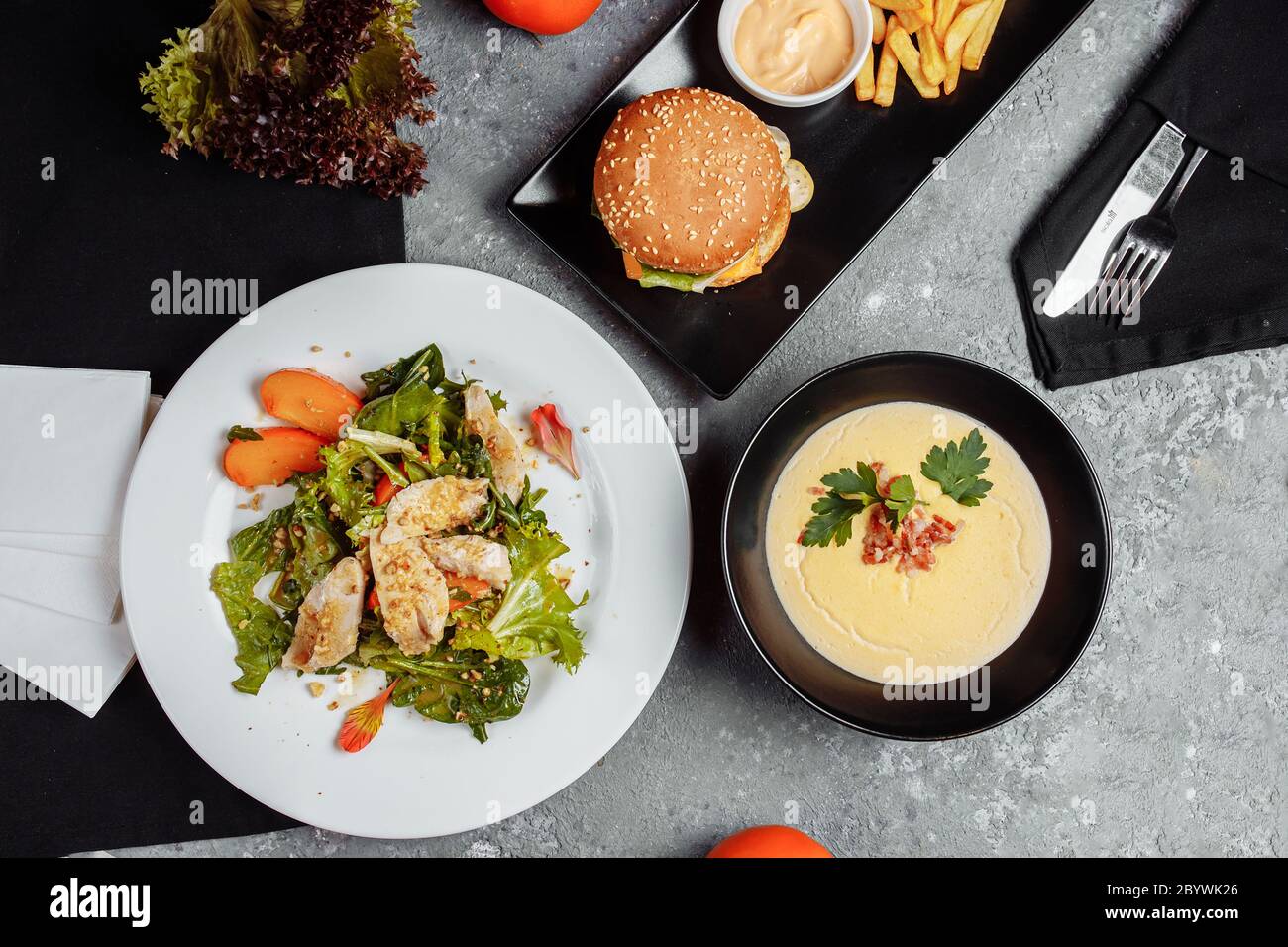 Three course meal hi-res stock photography and images - Alamy