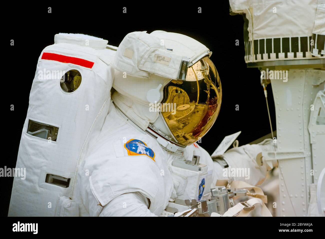 (14 Feb. 1997) --- Close-up of astronaut Mark C. Lee during ...