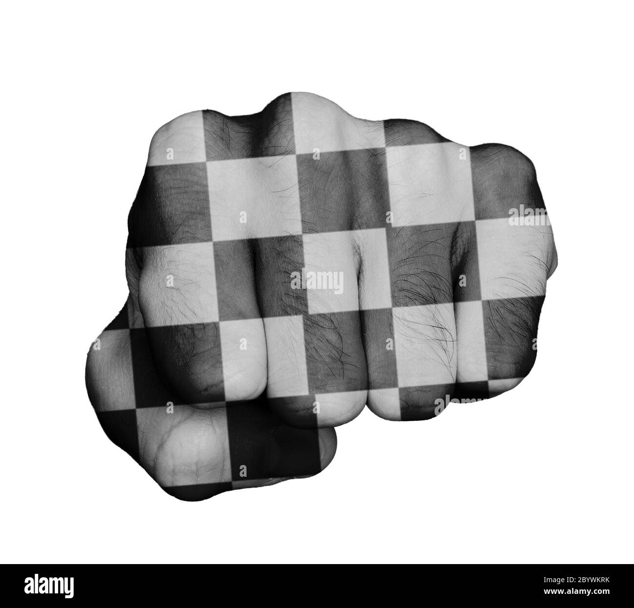 Fist of a man punching Stock Photo - Alamy