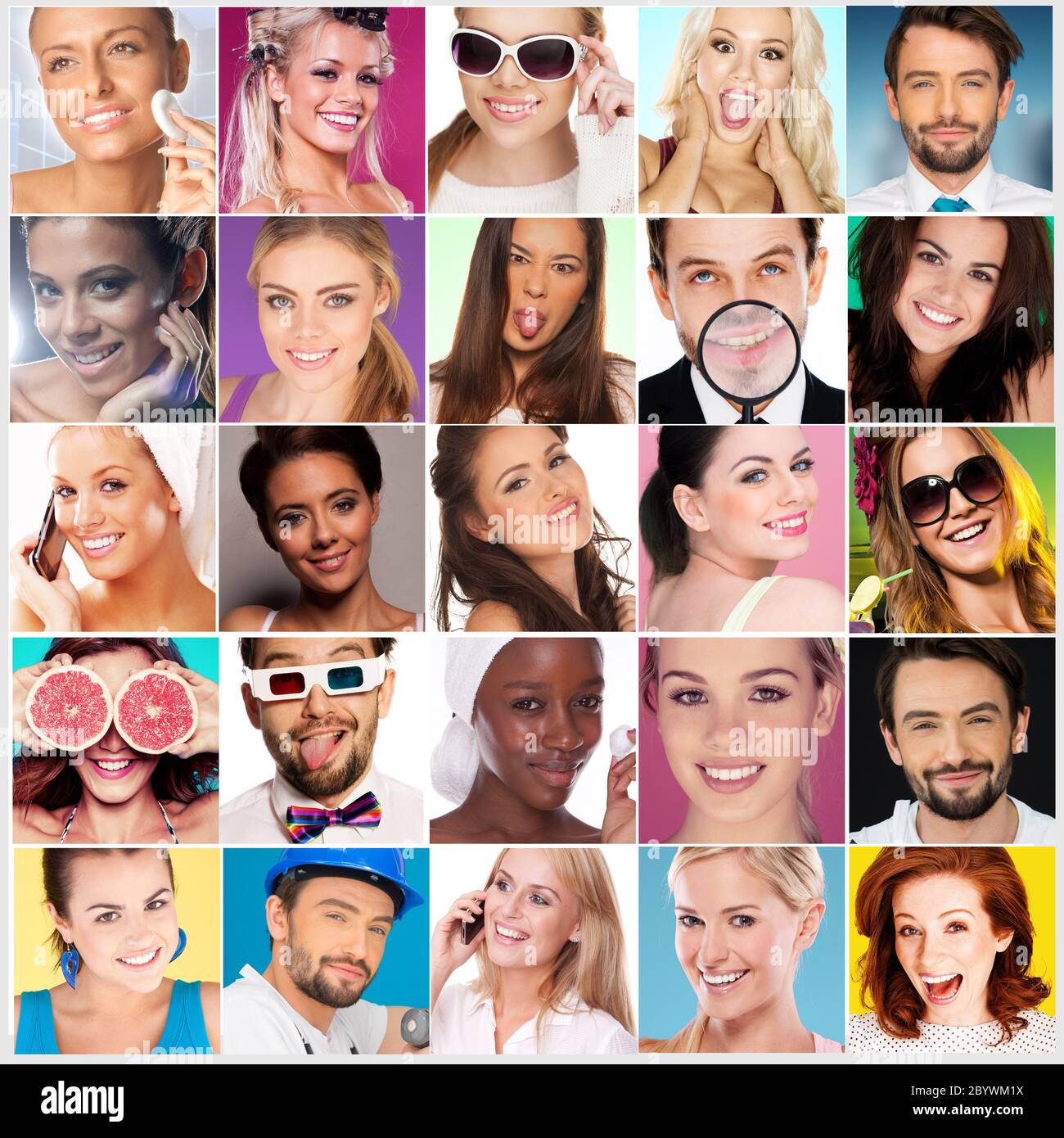 Faces collage hi-res stock photography and images - Alamy