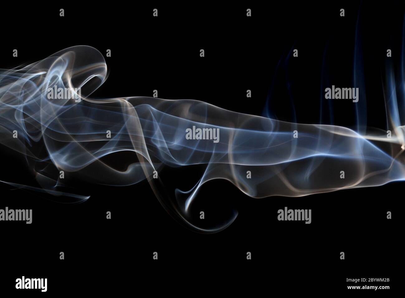 Macro photo of the smoke - whit black background Stock Photo - Alamy