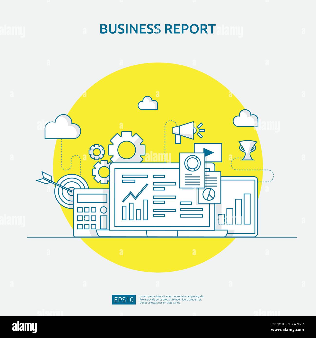 chart document data report concept for business statistics, investment ...