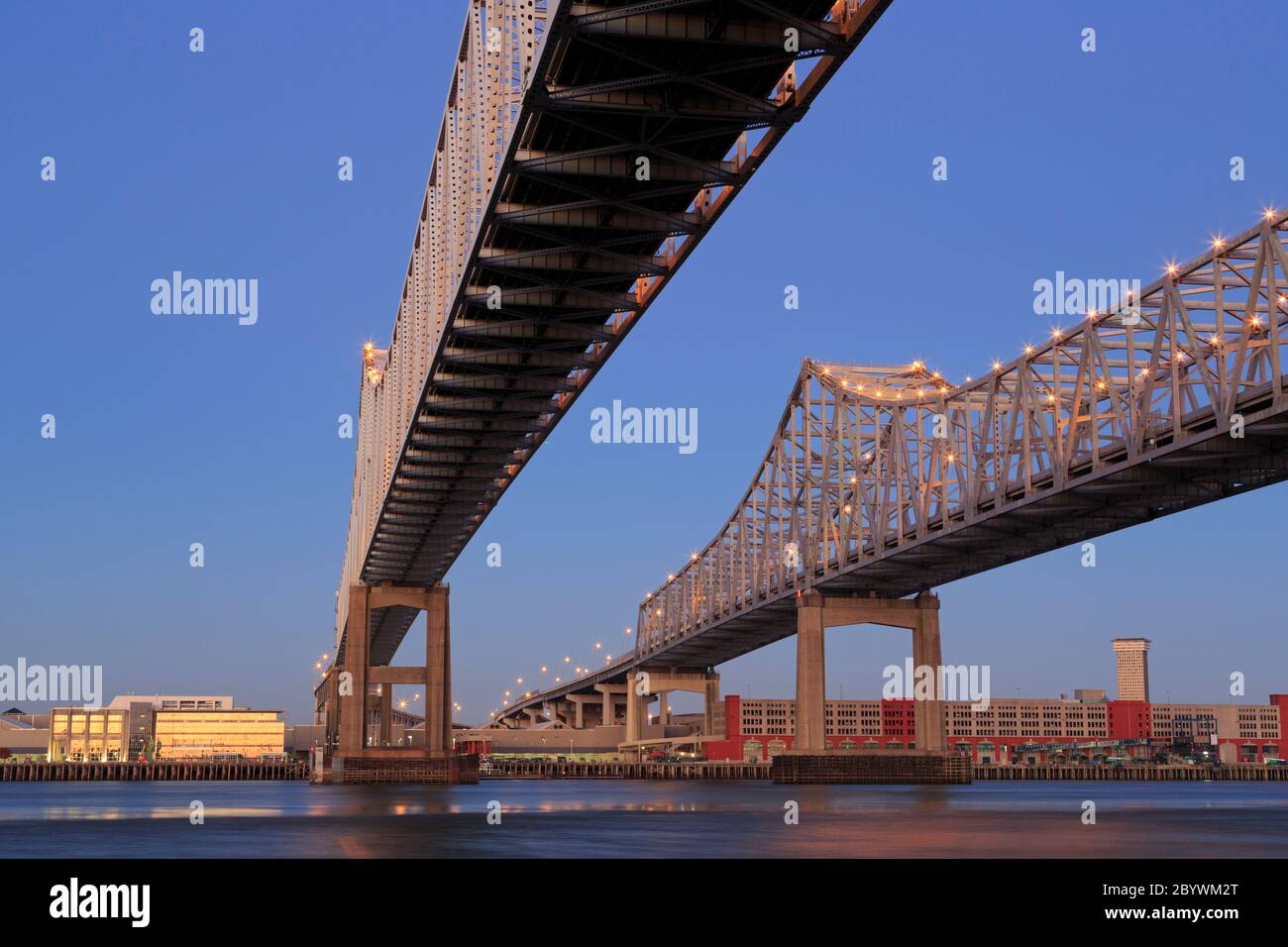 Crescent City Connection Bridge, New Orleans, Louisiana, USA Stock ...