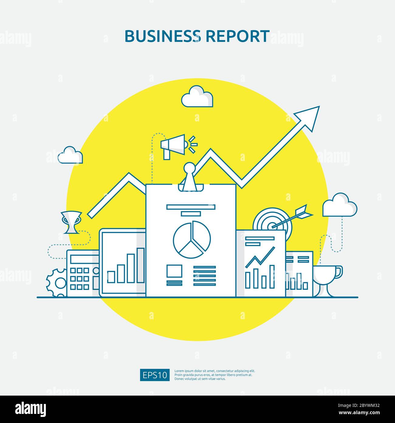 chart document data report concept for business statistics, investment ...