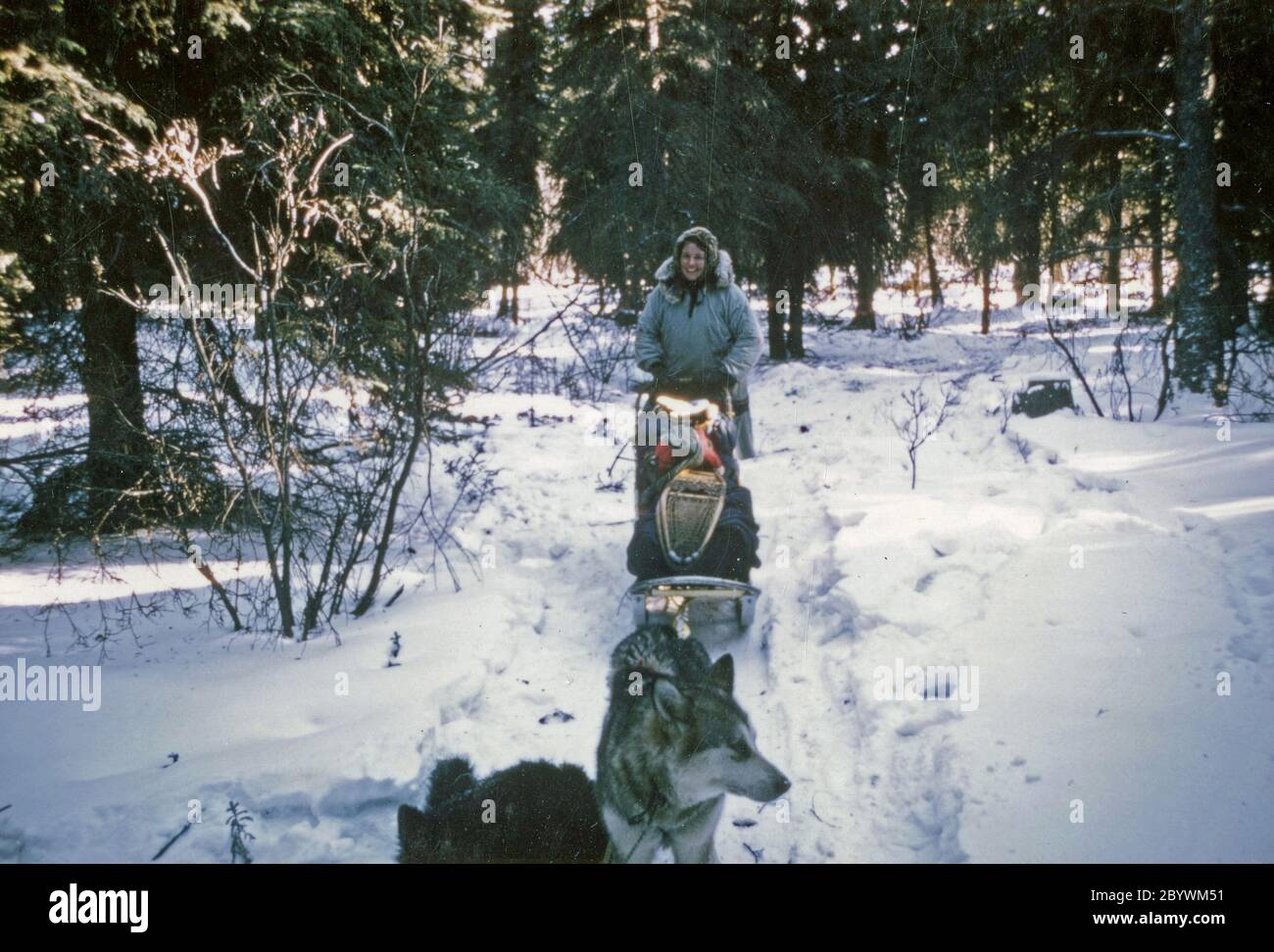 Mary Shields arriving Rohn River ca. March 1974 Stock Photo - Alamy