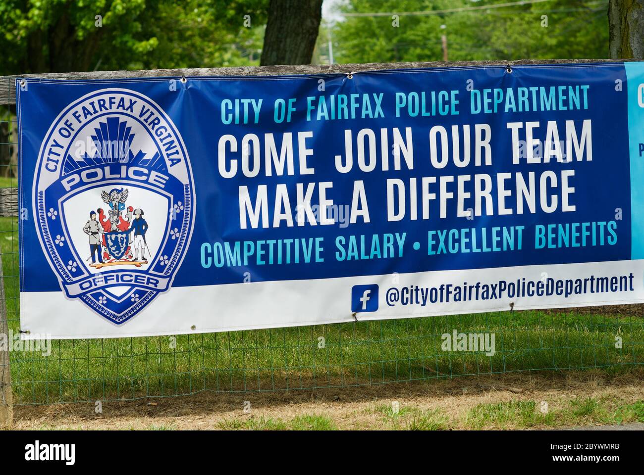 Fairfax, Virginia, USA - June 10, 2020: A sign at the entrance to the ...