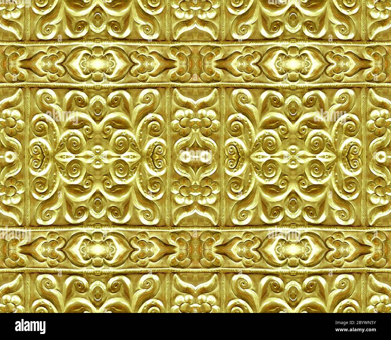 Gold Plated Ornament background pattern in vivid t Stock Photo - Alamy