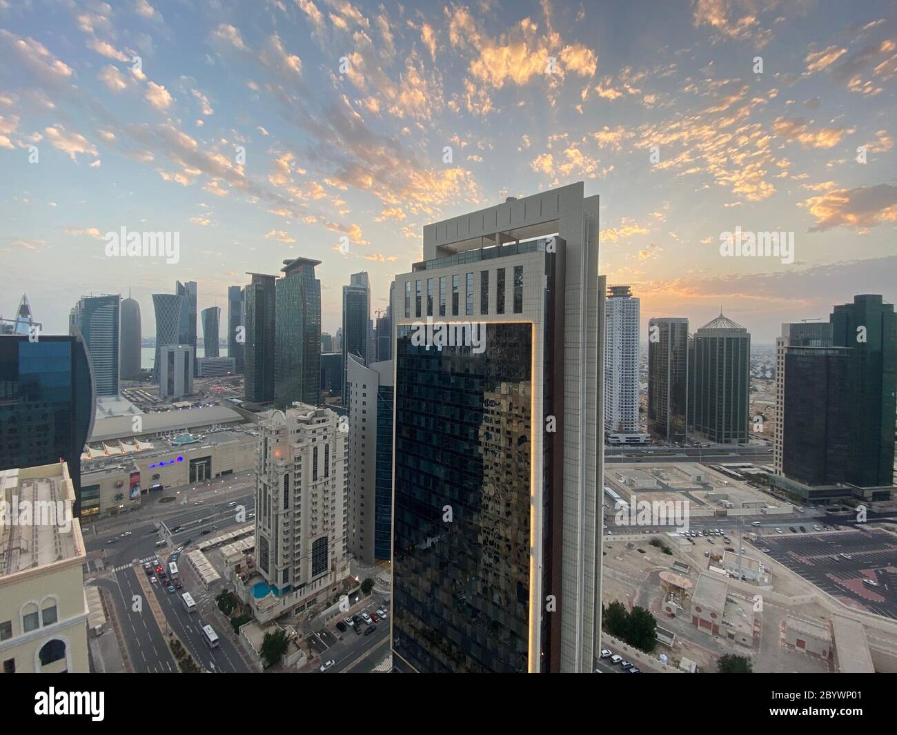 Doha west bay twilight hi-res stock photography and images - Alamy