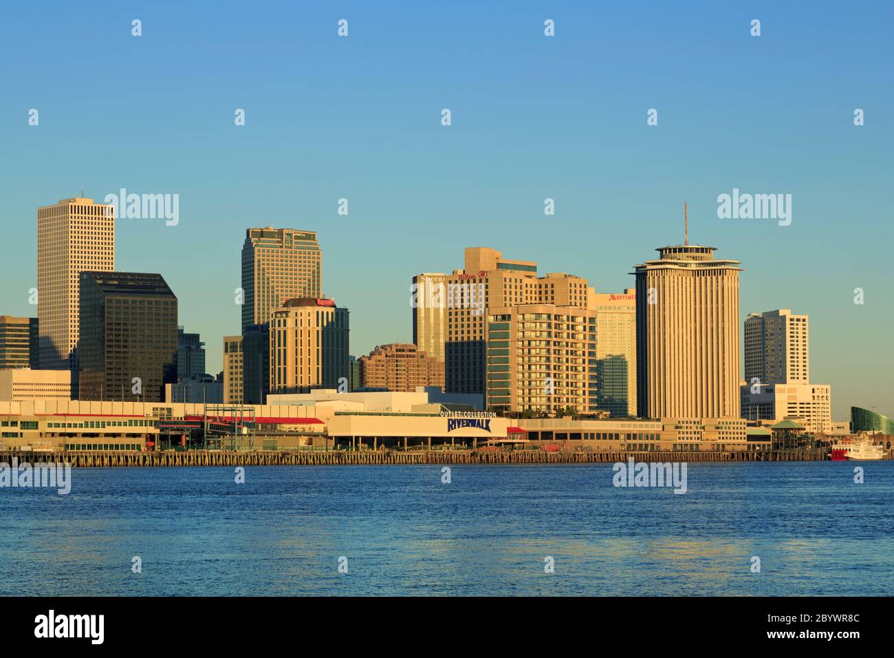 Mississippi River & New Orleans skyline, Louisiana, USA Stock Photo - Alamy