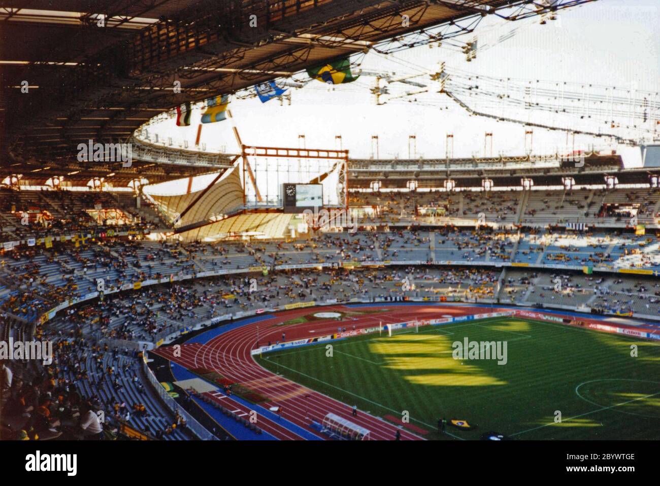 Internal view of the Stadio delle Alpi in Turin on 10 June 1990, on the ...