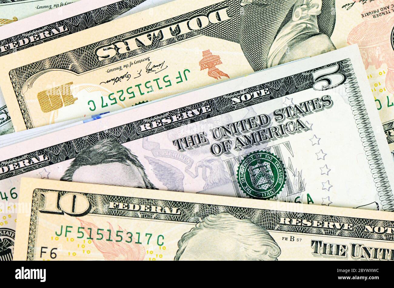 Dollar banknotes as a background Stock Photo - Alamy