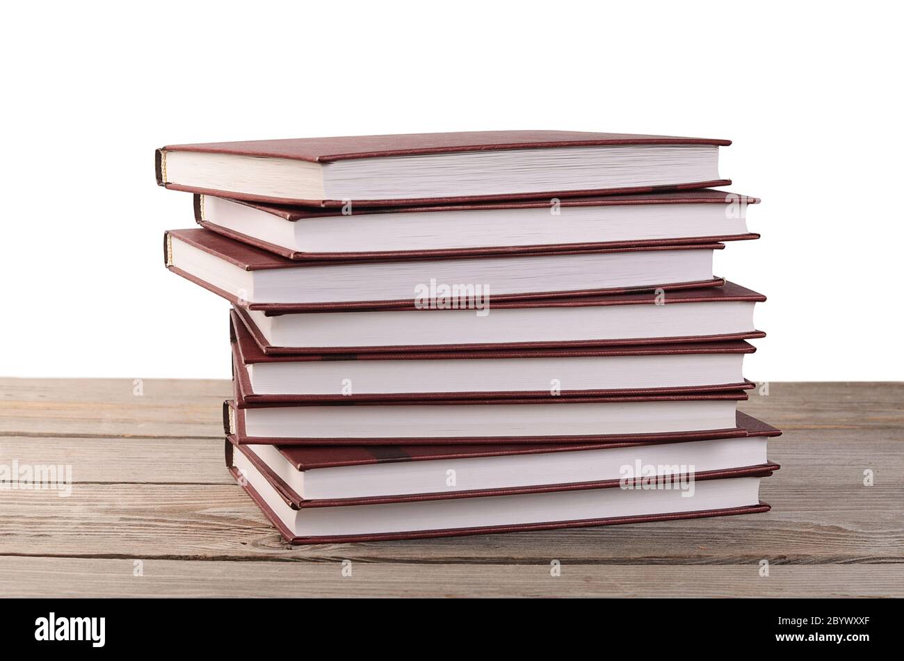 Pile of books isolated on white Stock Photo - Alamy