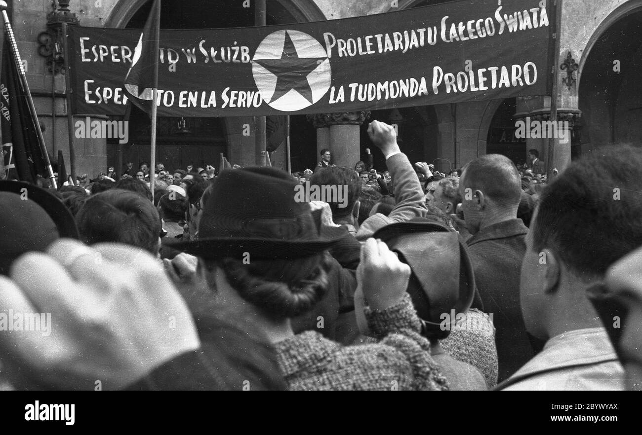Rally of the Polish Socialist Party during Labor Day celebrations ...