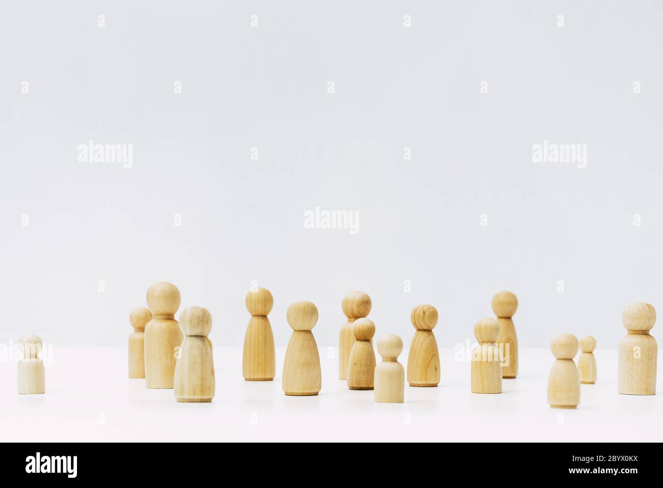 Shapes of people grouped in solidarity community with simple white ...