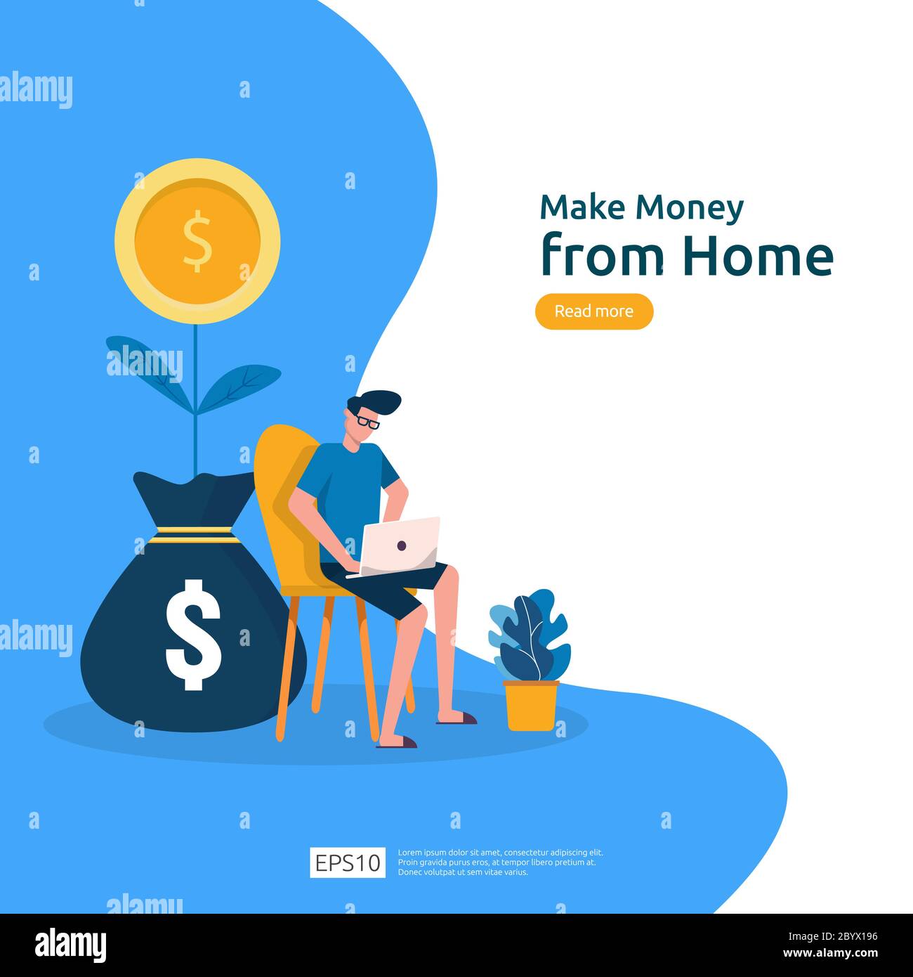 freelancer sitting at home. employer office workplace desk working with ...