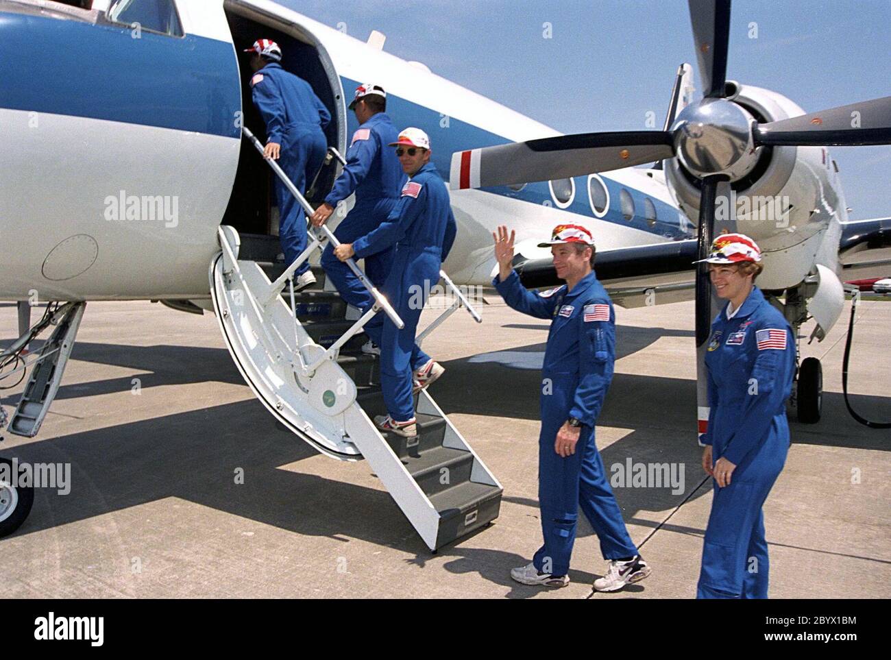 STS-83 crew departure from Patrick Air Force Base Stock Photo - Alamy