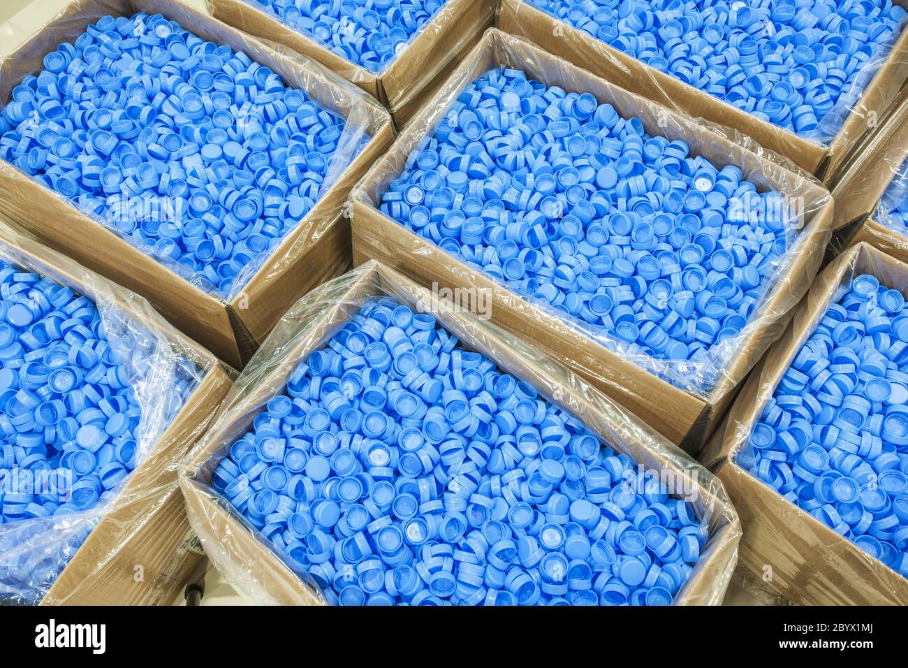 Blue bottle caps Stock Photo - Alamy