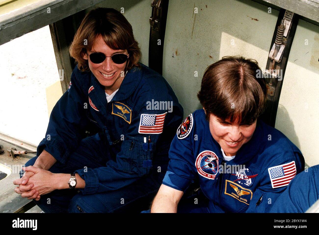 STS-83 crew M113 driver training during Terminal Countdown ...