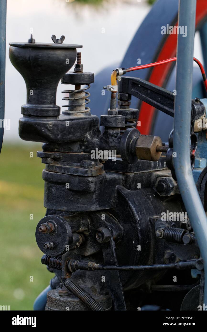 Photo of an old steam engine details Stock Photo - Alamy