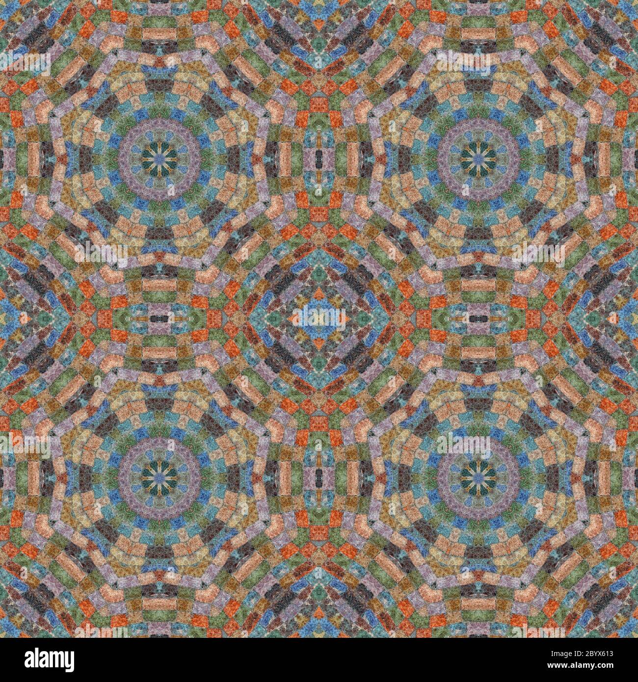 Seamless pattern, mosaic of fabric Stock Photo - Alamy
