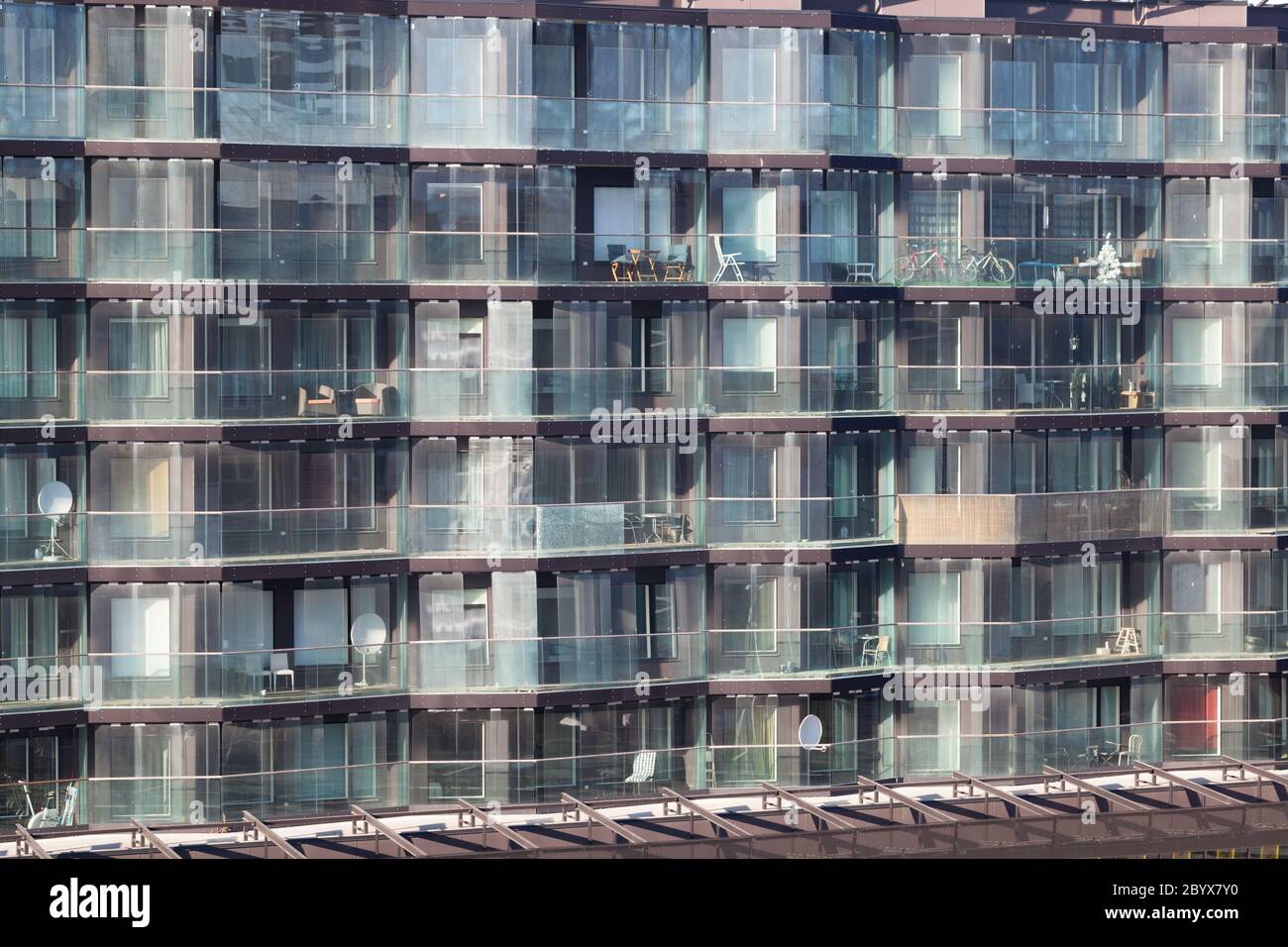 Exterior of a modern apartment block Stock Photo - Alamy