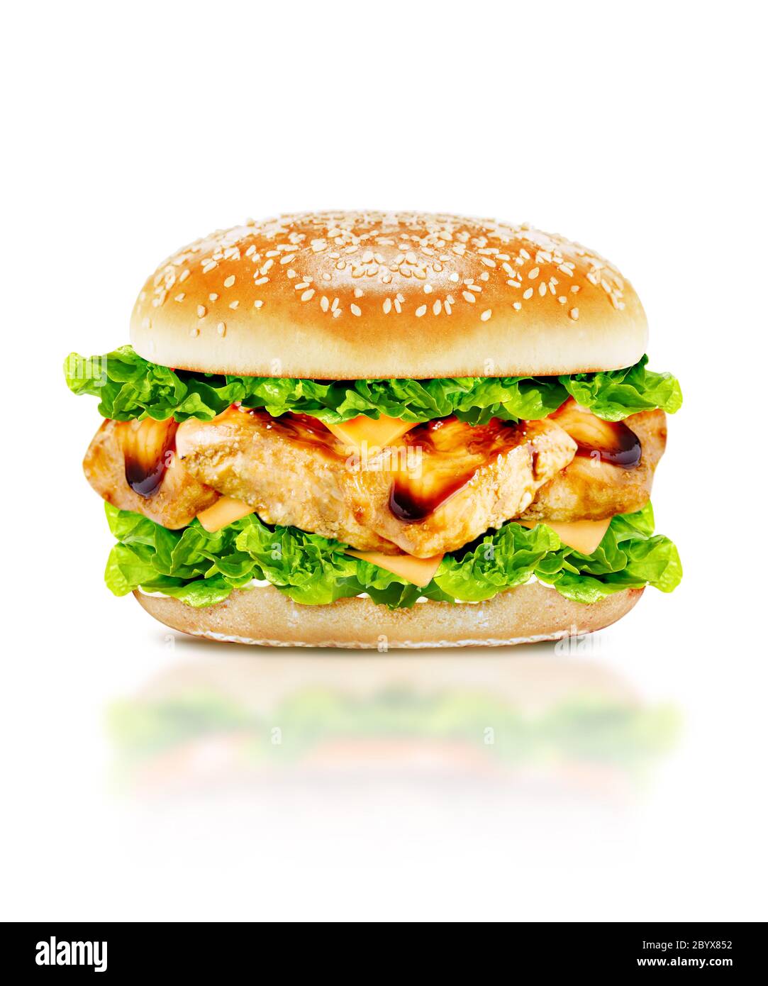 Closeup chicken sandwich onion Cut Out Stock Images & Pictures - Alamy