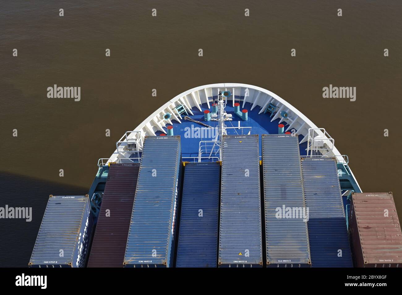 Beldorf - Container vessel on the Kiel-Canal Stock Photo - Alamy