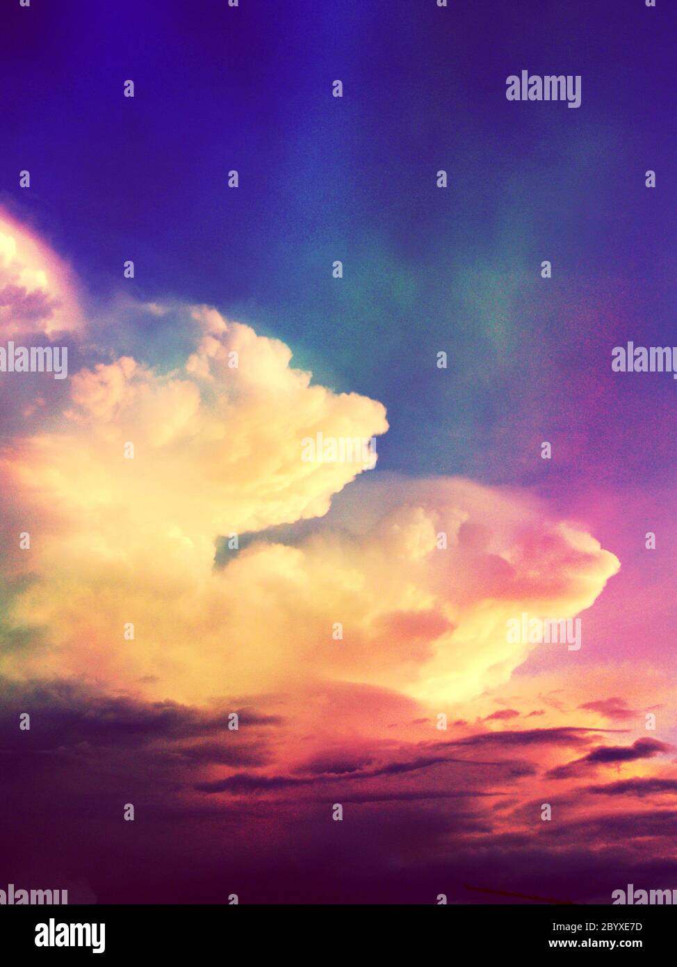 sky clouds season color beautiful edit in filtered images Stock Photo ...