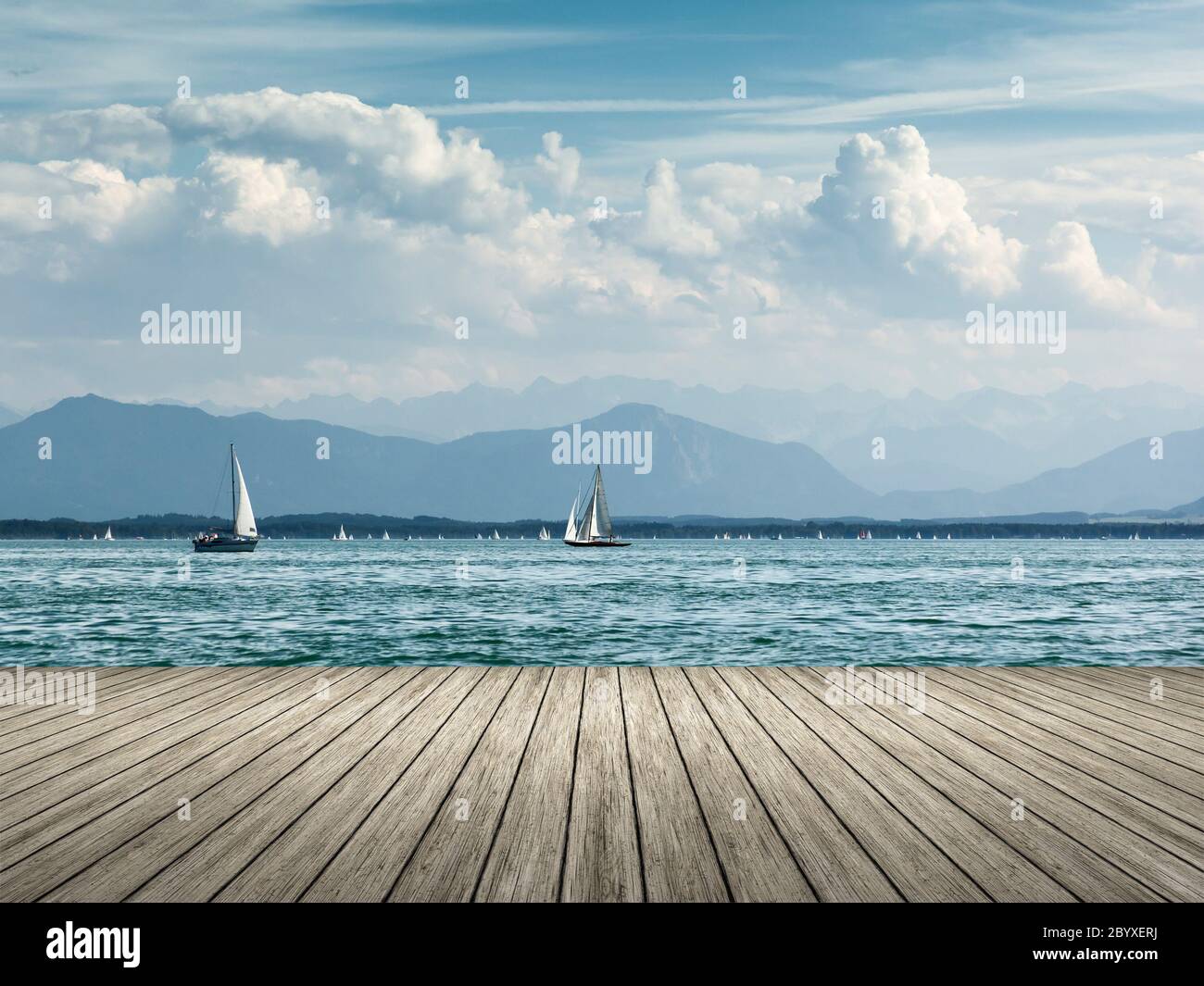 sailing at Starnberg lake Stock Photo - Alamy