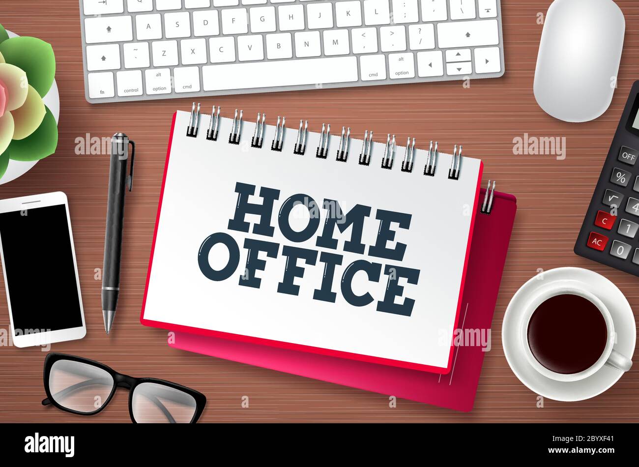 Home office work vector banner template. Home office text in white ...
