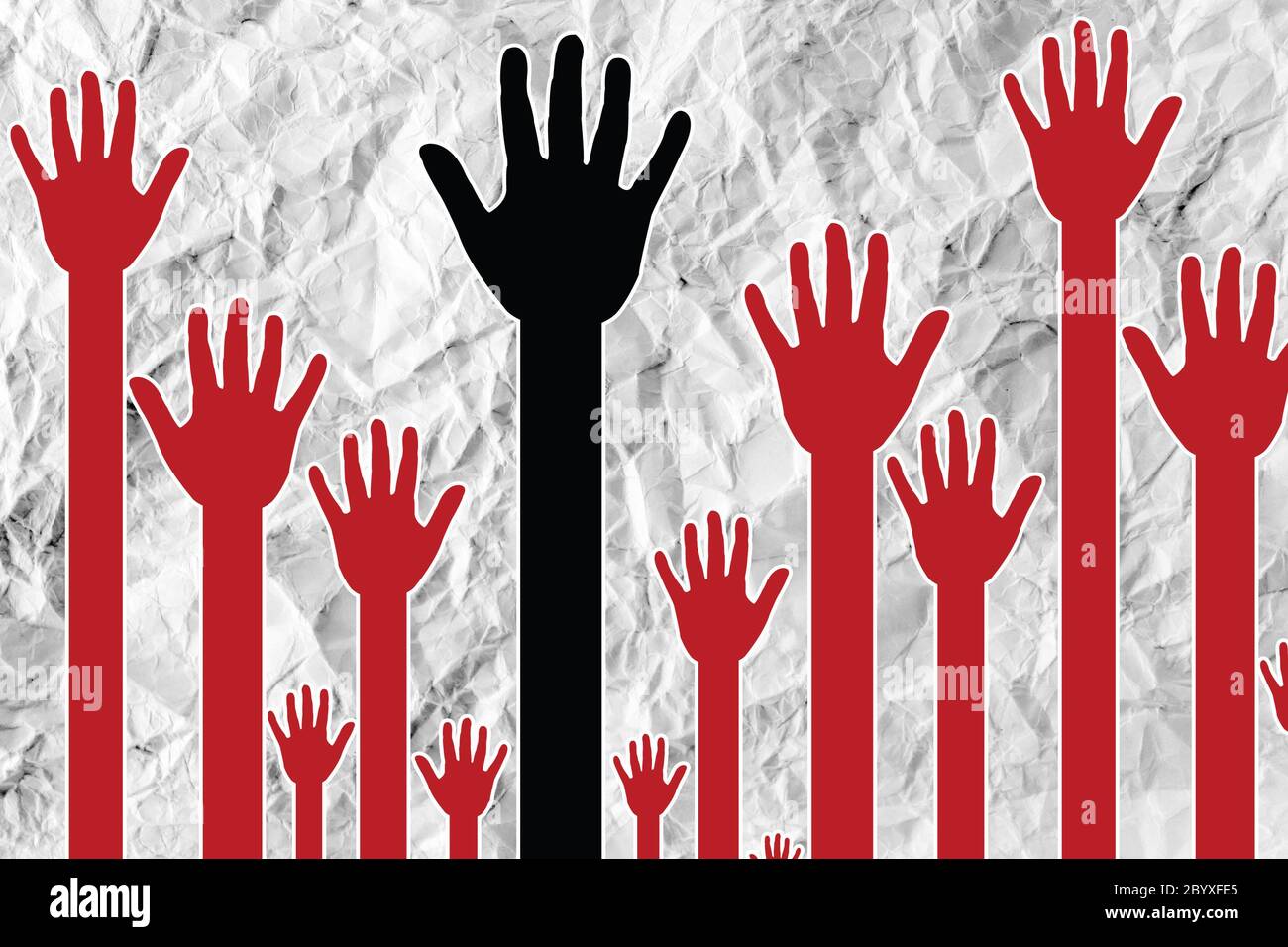 colorful silhouette hands background design Stock Photo - Alamy