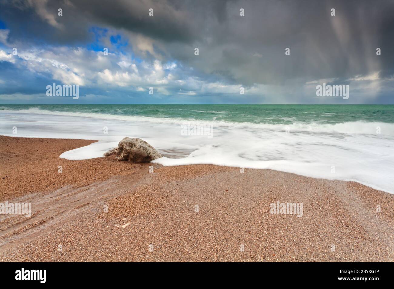 beautiful sky over ocean coast Stock Photo - Alamy