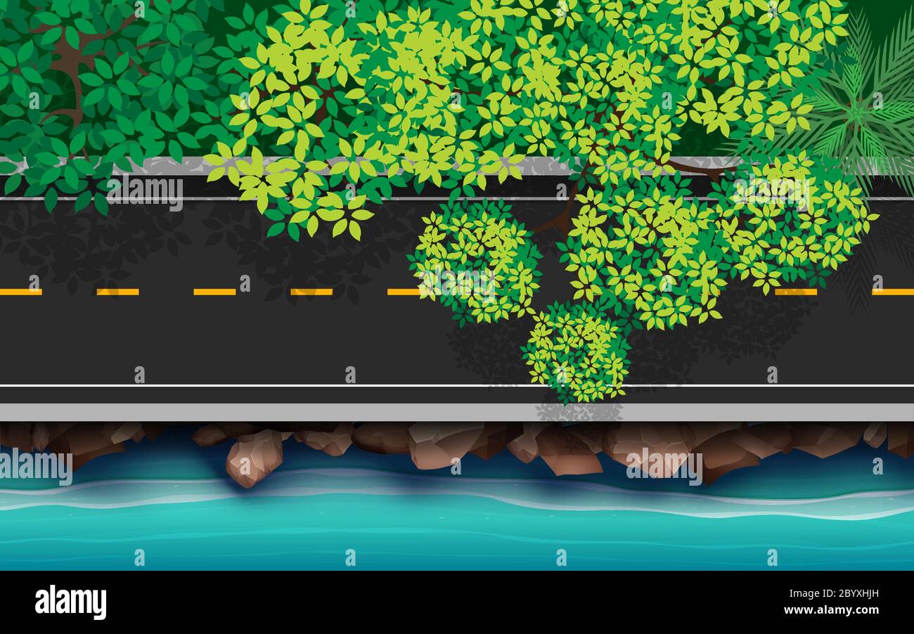 Tree on empty beach Stock Vector Images - Alamy