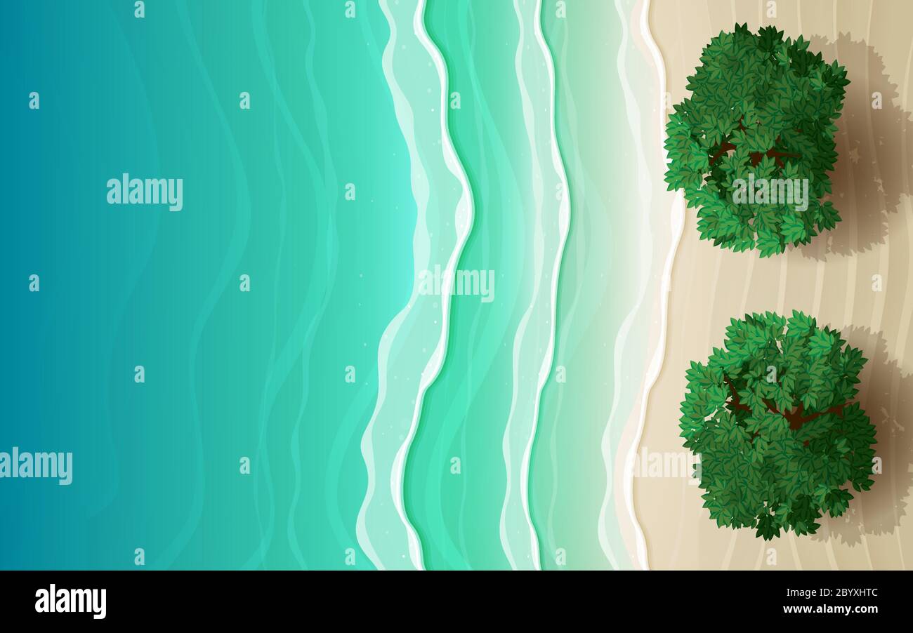 Top view green sand Stock Vector Images - Alamy