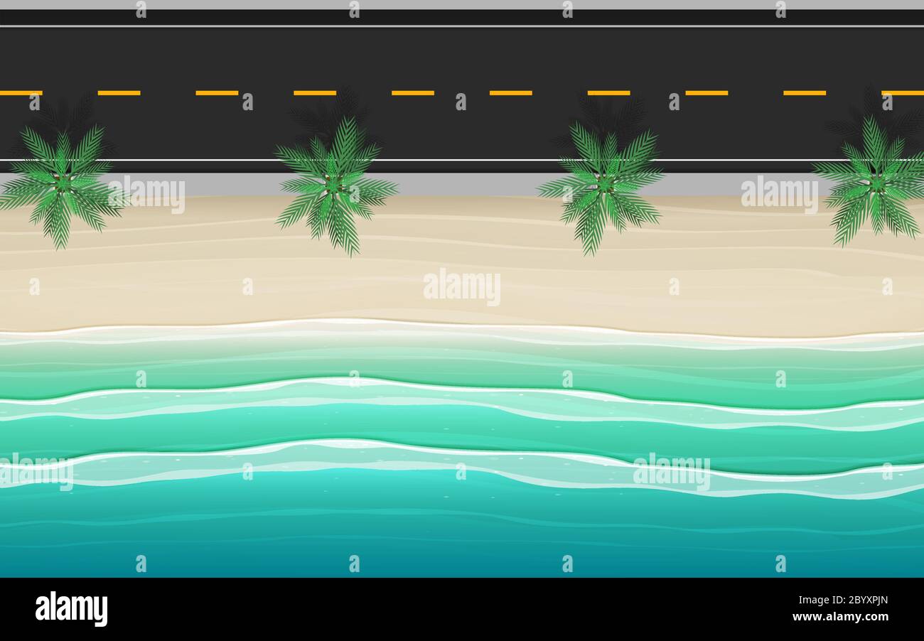 Scenic beach road Stock Vector Images - Alamy