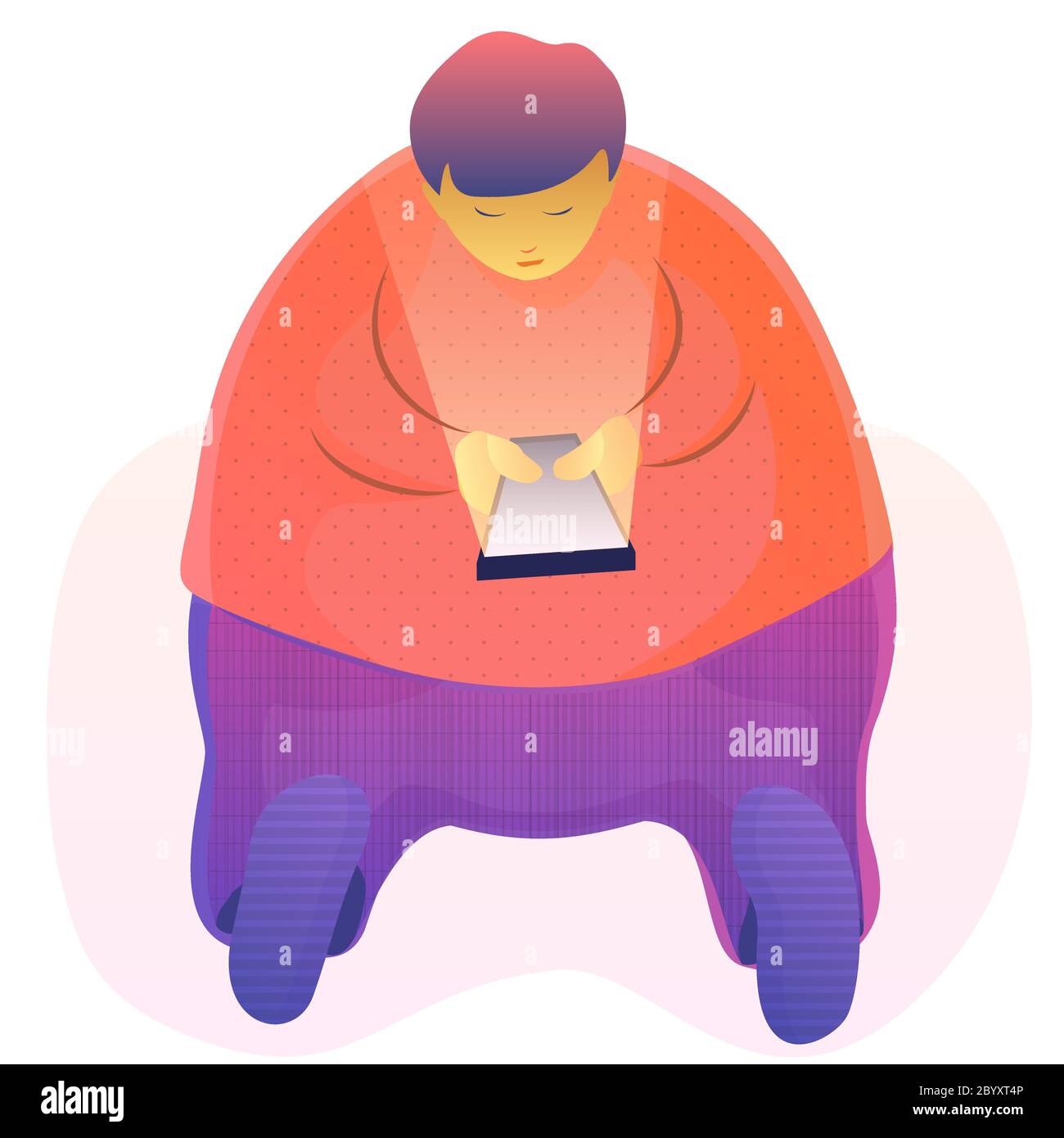 Young male, teenage boy using cellphone. Social media or gaming ...