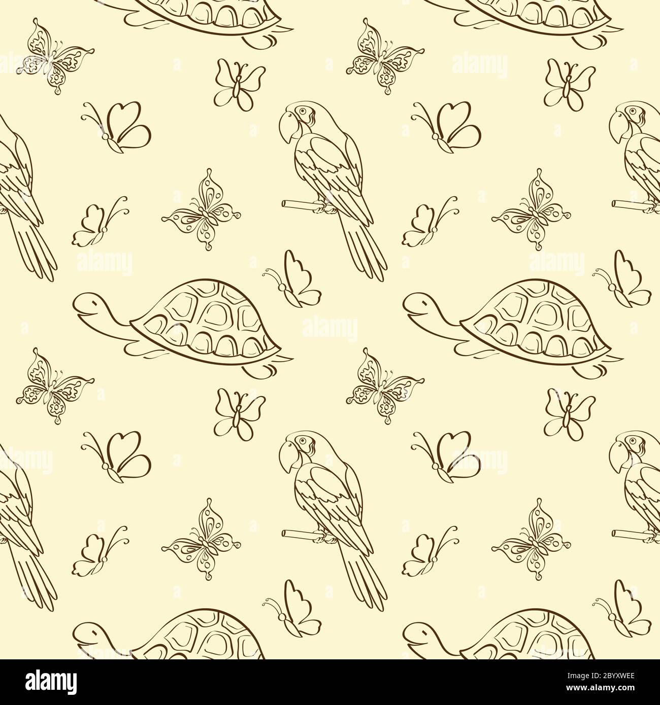 Seamless animals pattern hi-res stock photography and images - Alamy