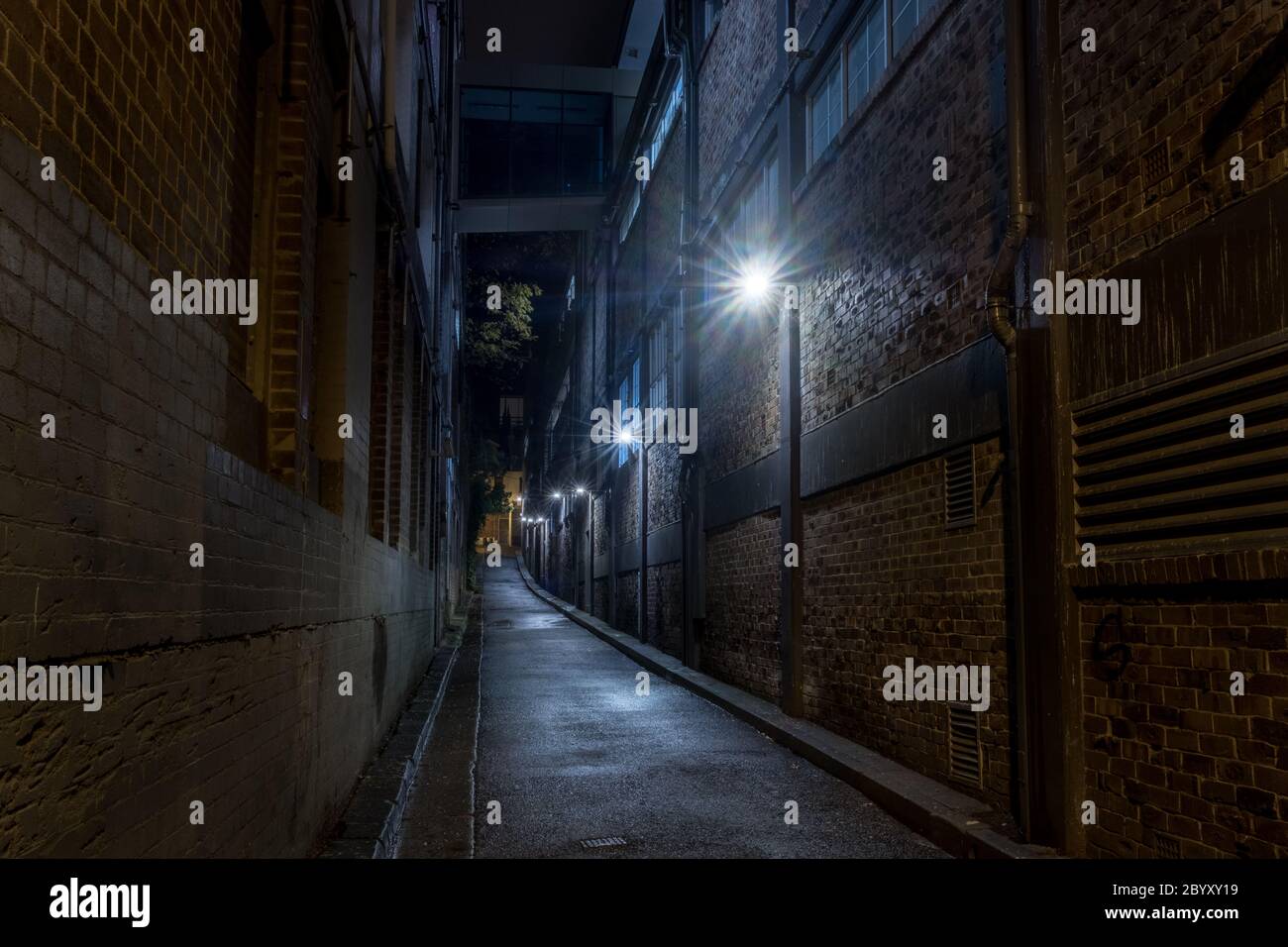 Terrace street at night dark houses hi-res stock photography and images ...