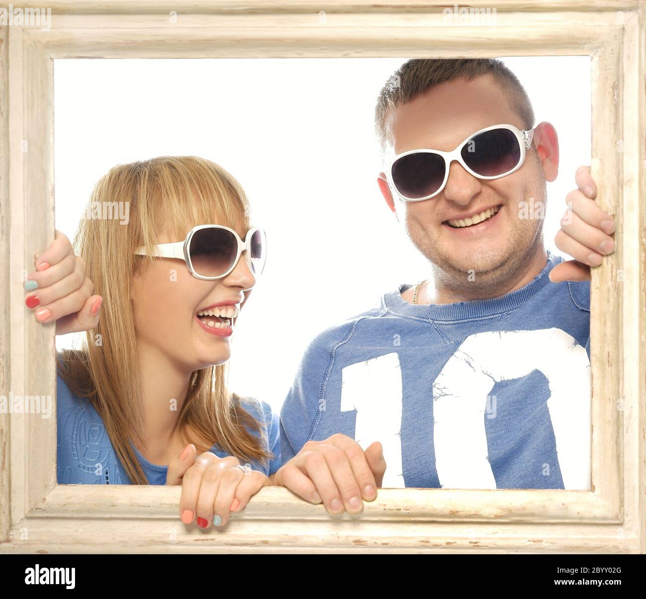 Couple in the frame hi-res stock photography and images - Alamy