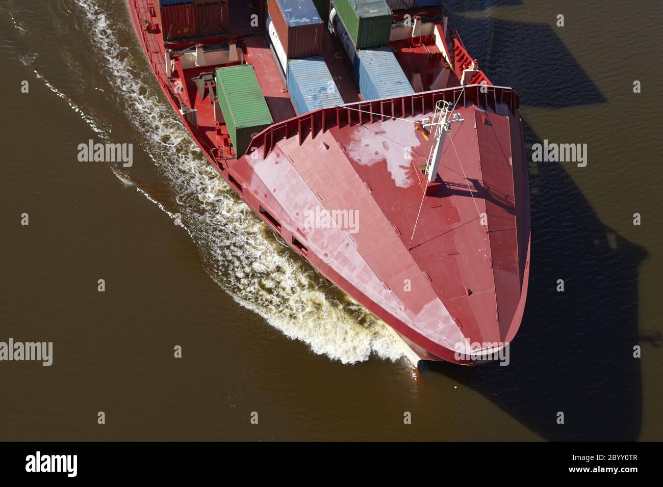 Beldorf - Container vessel on the Kiel-Canal (retouched Stock Photo - Alamy