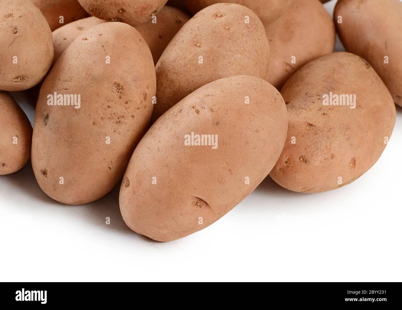 Fresh potato close up isolated on white background Stock Photo - Alamy