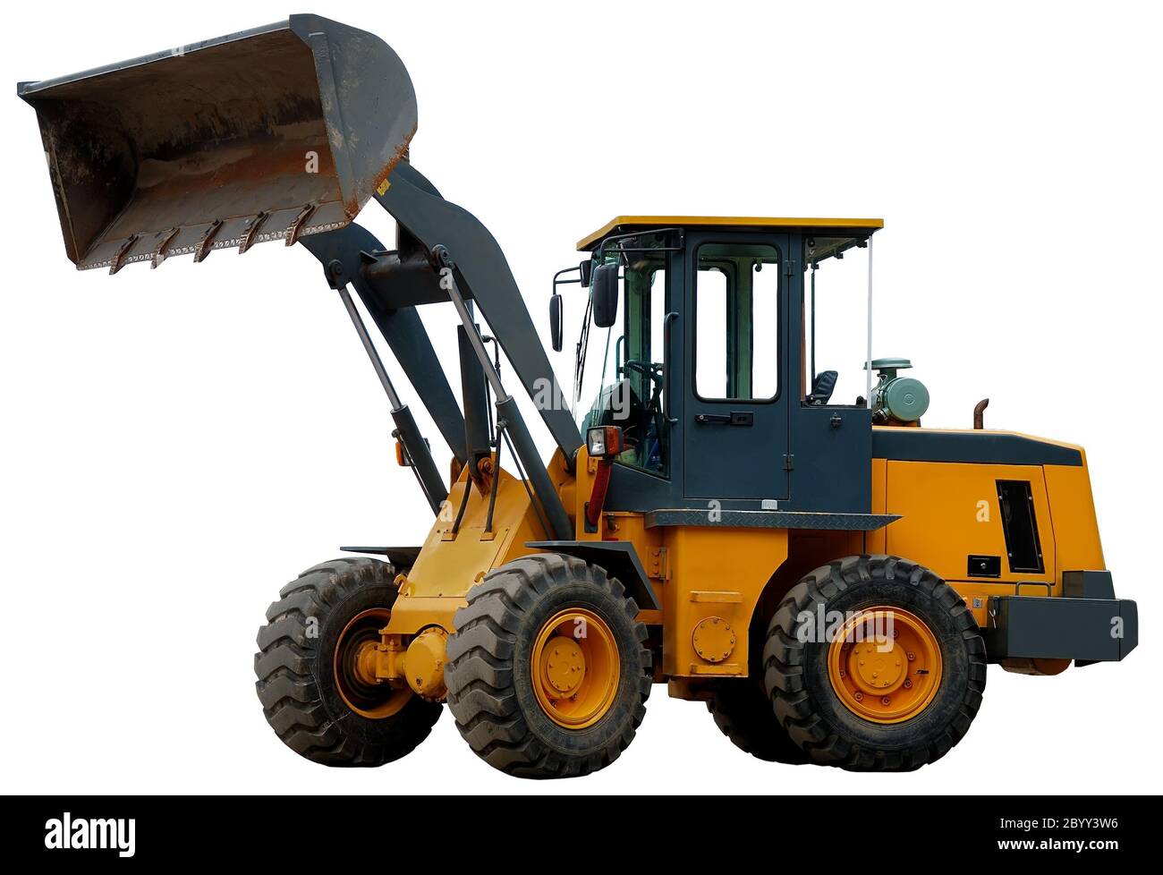Tractor bucket digging ground Cut Out Stock Images & Pictures - Alamy